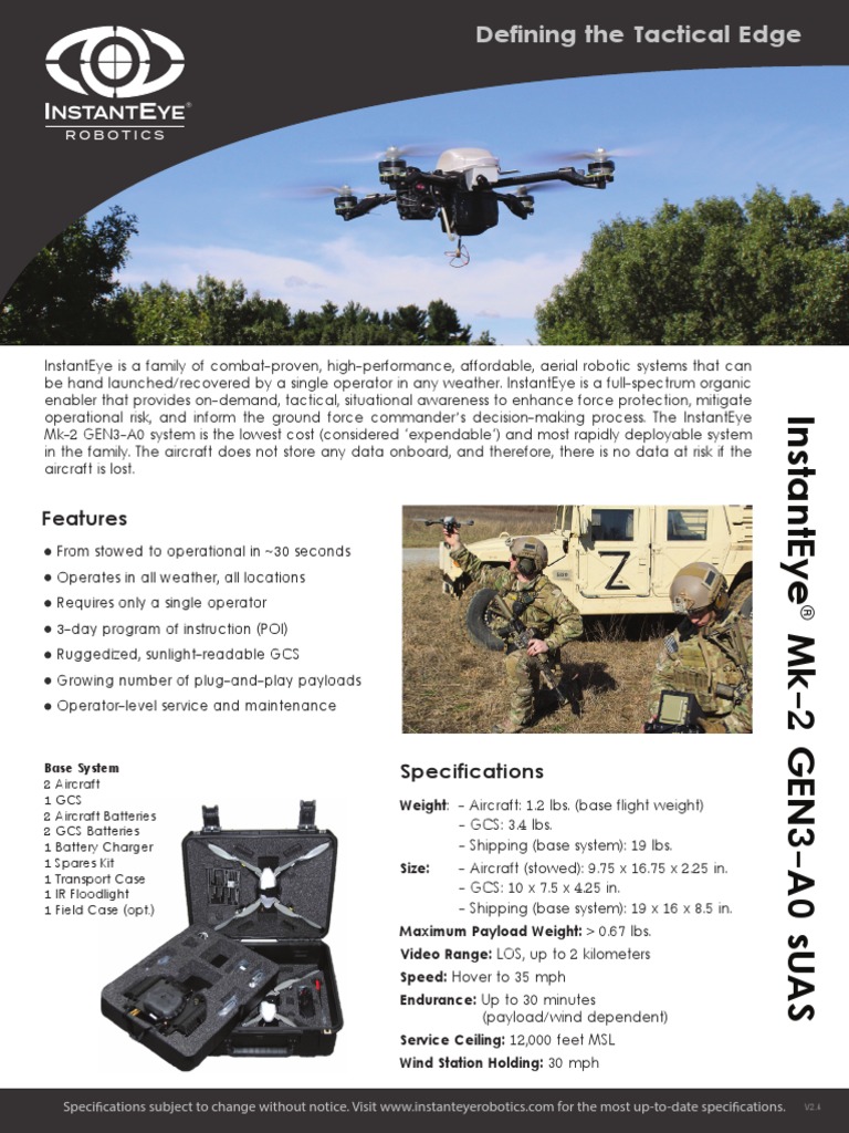 InstantEye MK 2 GEN3 A0 v2.4 8 28 17 | PDF | Aeronautics | Vehicles
