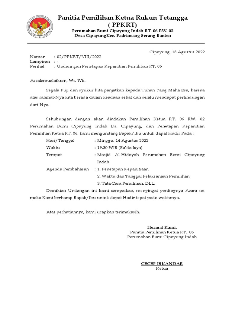 02. UNDANGAN RAPAT-1 | PDF