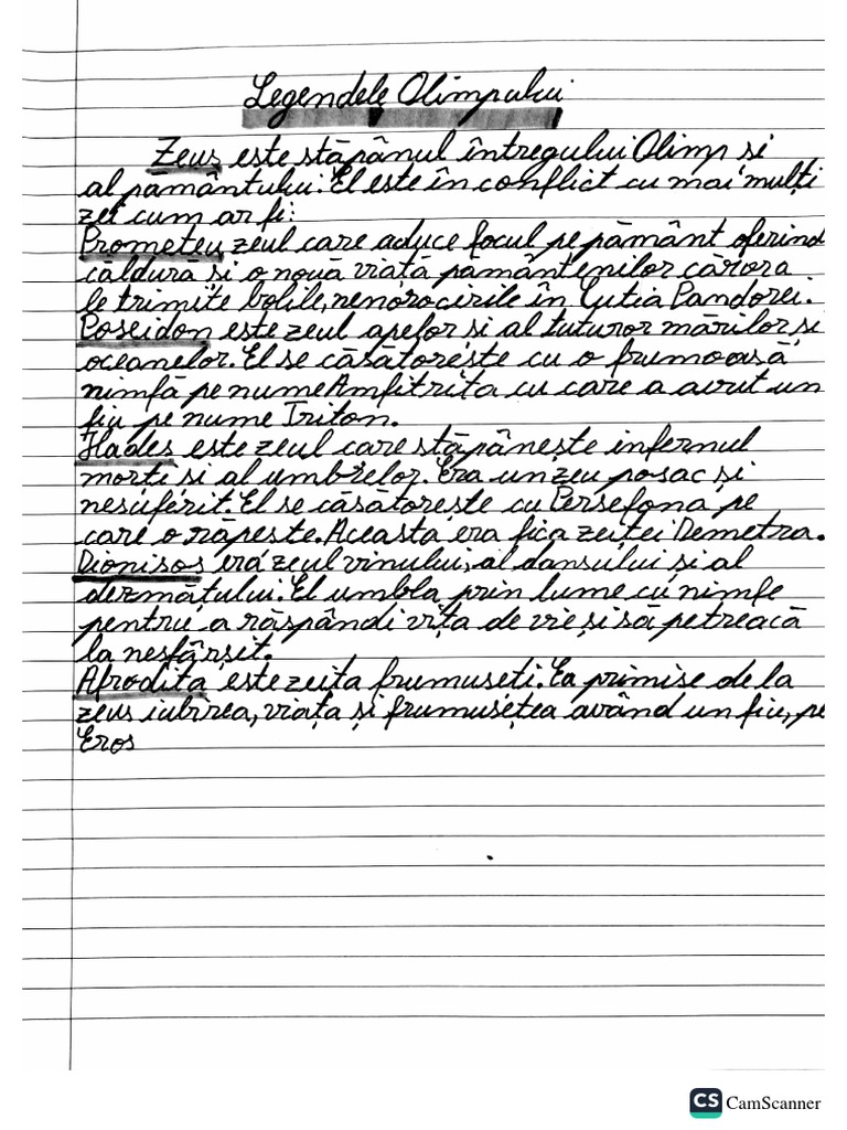 Legendele Olimpului | PDF