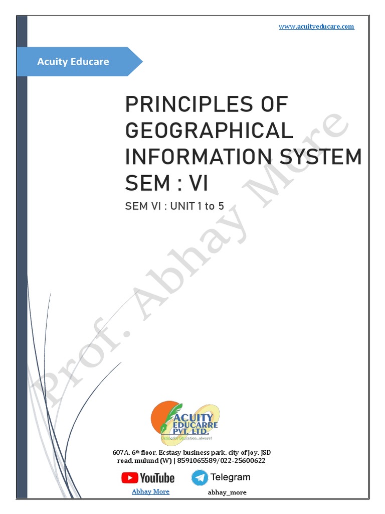 GIS Unit 1 To 5 | PDF | Geographic Information System | Databases