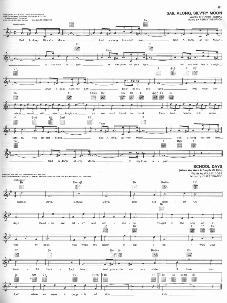 Sail Along Silv'ry Moon | PDF