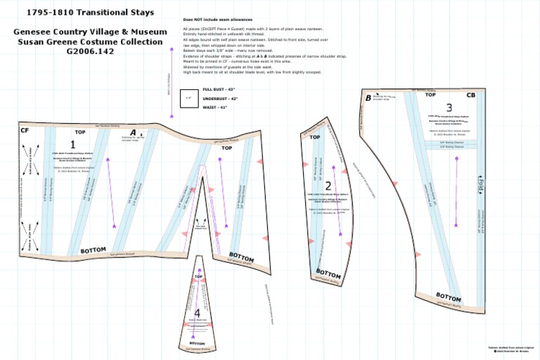 1795-1810-Stays-Pattern-PDF | PDF | Seam (Sewing) | Textiles