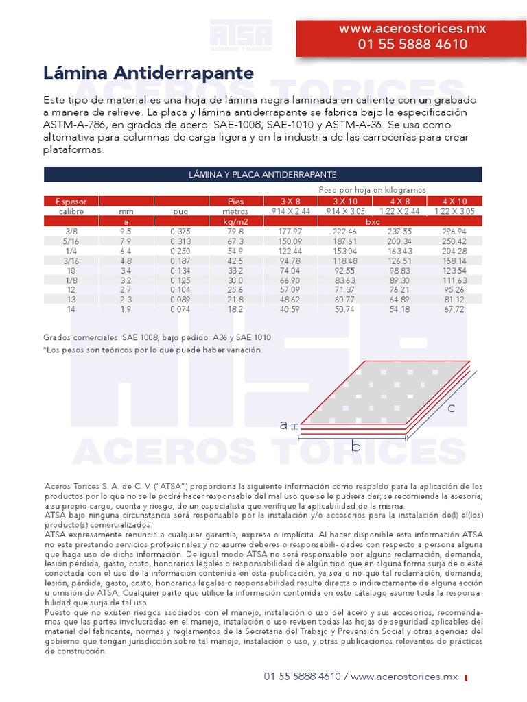 Lámina Antiderrapante ASTM-A-786 | PDF