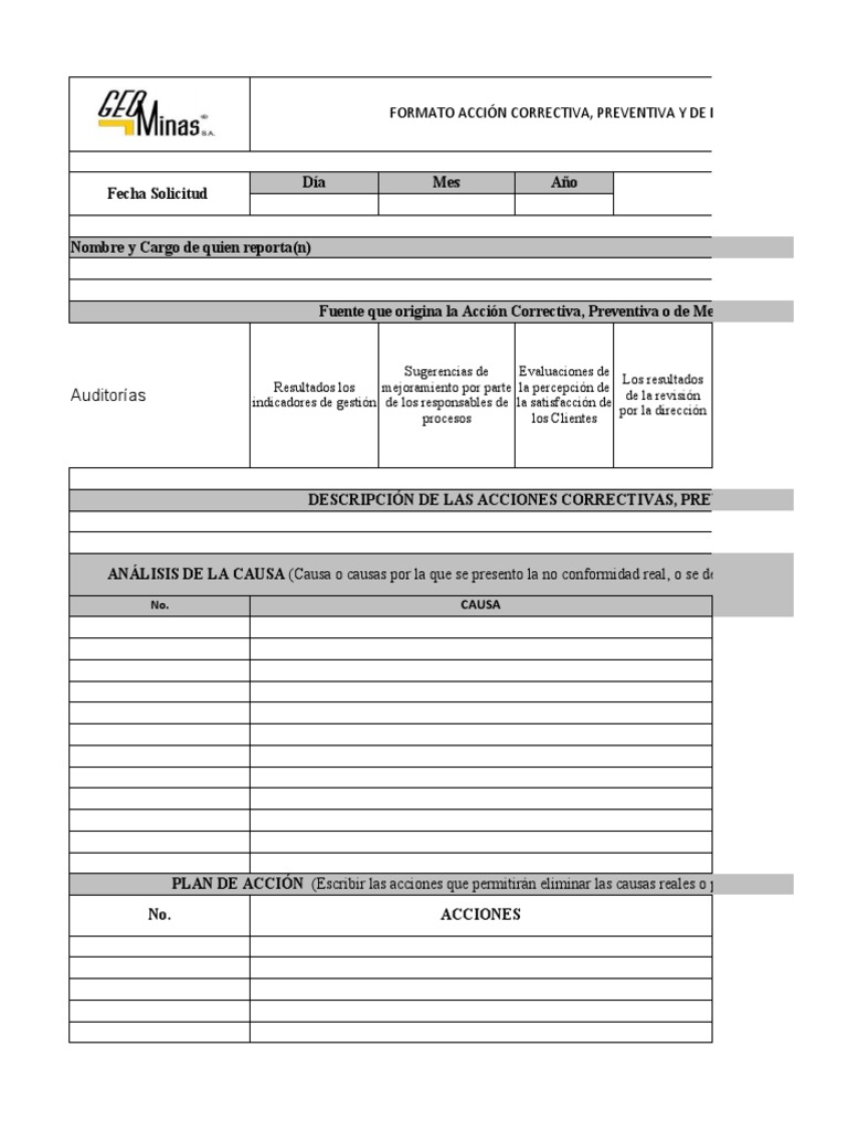 FO APC 05 Acciones Correctivas Preventivas | PDF | Business