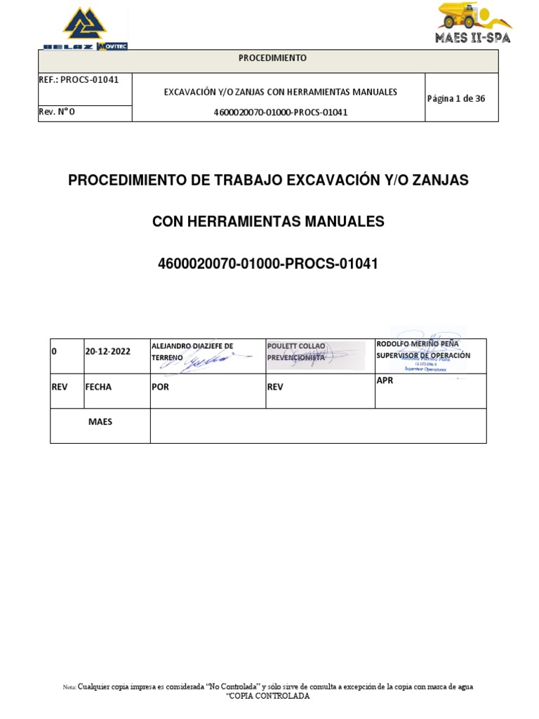 4600020070-01000-PROCS-01041 PROCEDIMIENTO DE TRABAJO EXACAVCIÓN YO ...