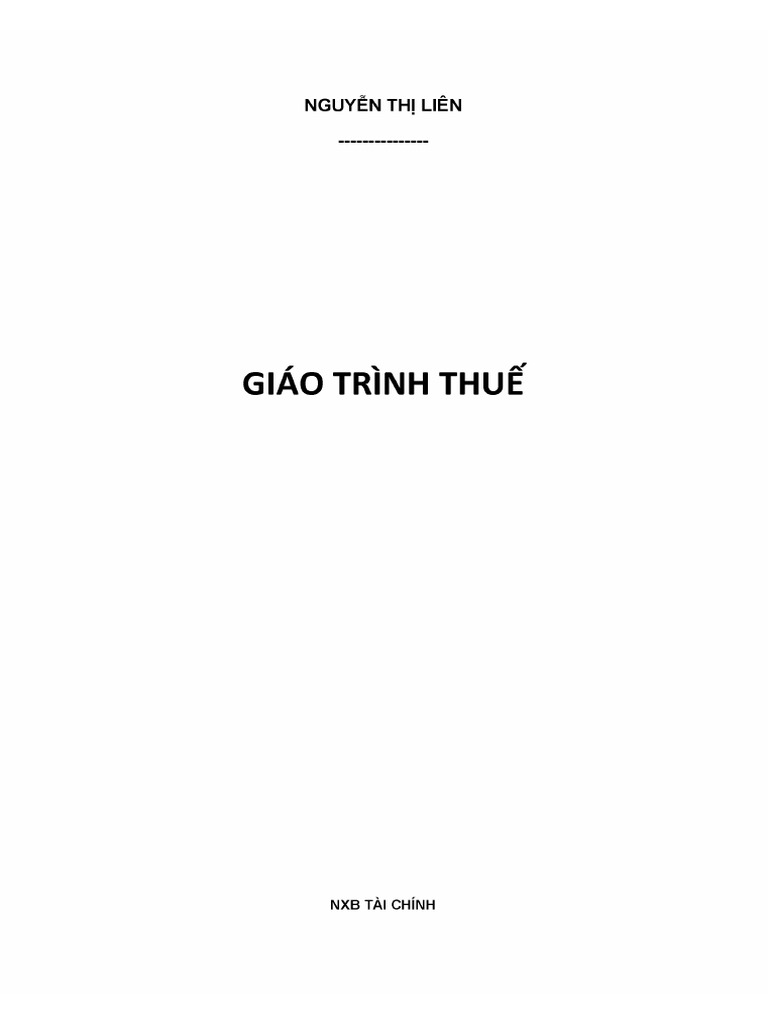 Tailieuxanh Giao Trinh Thue p10618 | PDF