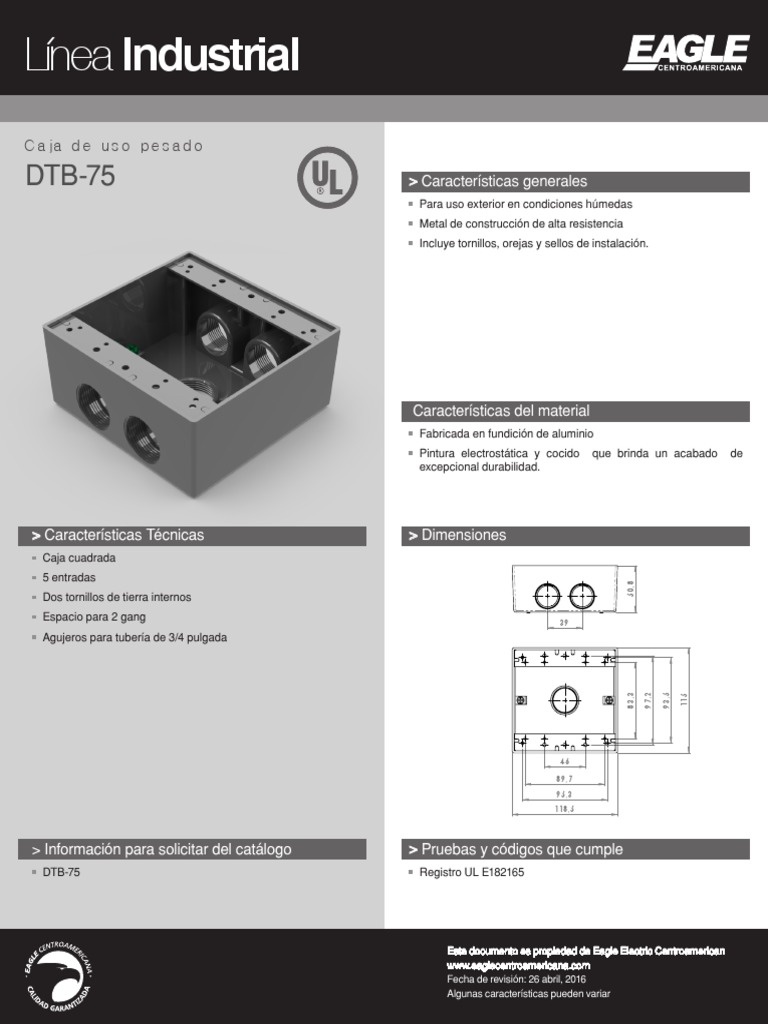 Ficha Técnica DTB 75 | PDF