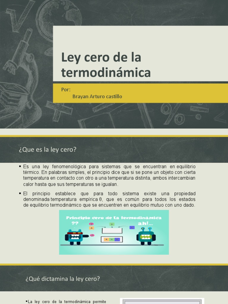 Ley Cero de La Termodinámica | PDF