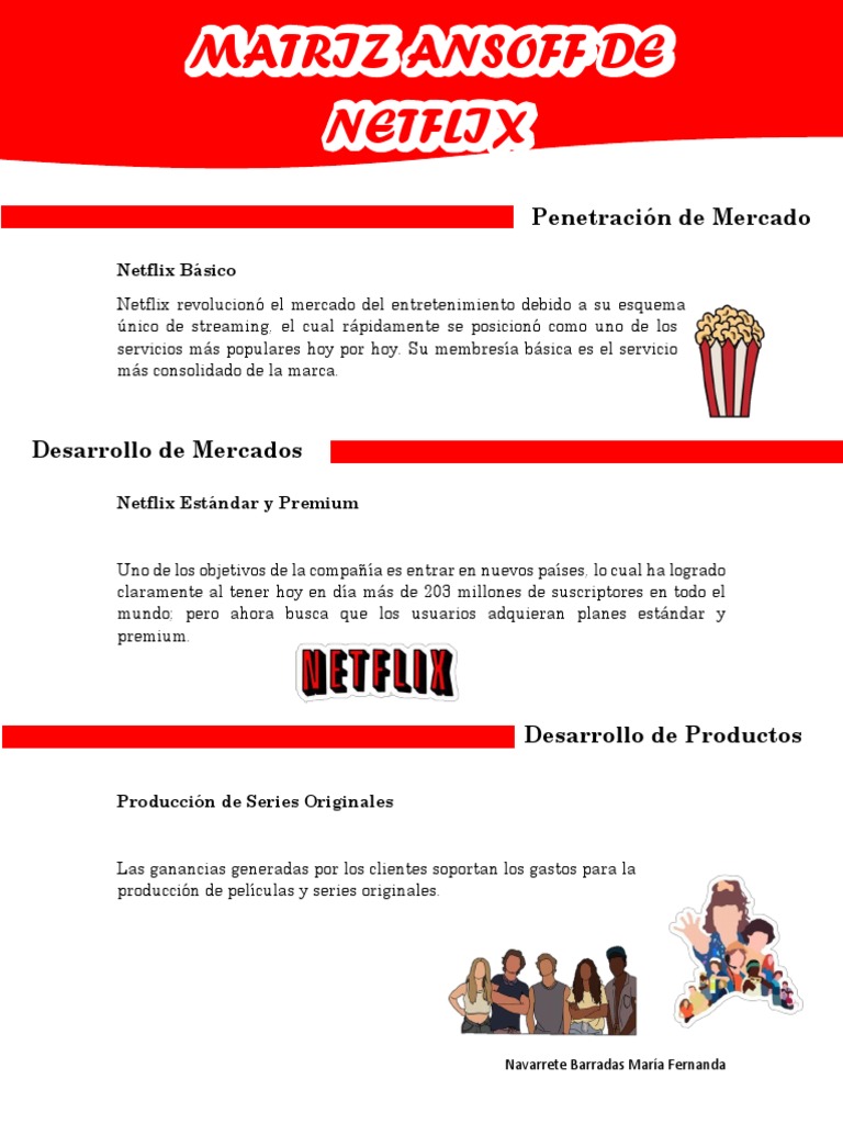 Matriz ANSOFF_MARIA FERNANDA NAVARRETE | PDF | Netflix | Streaming Media