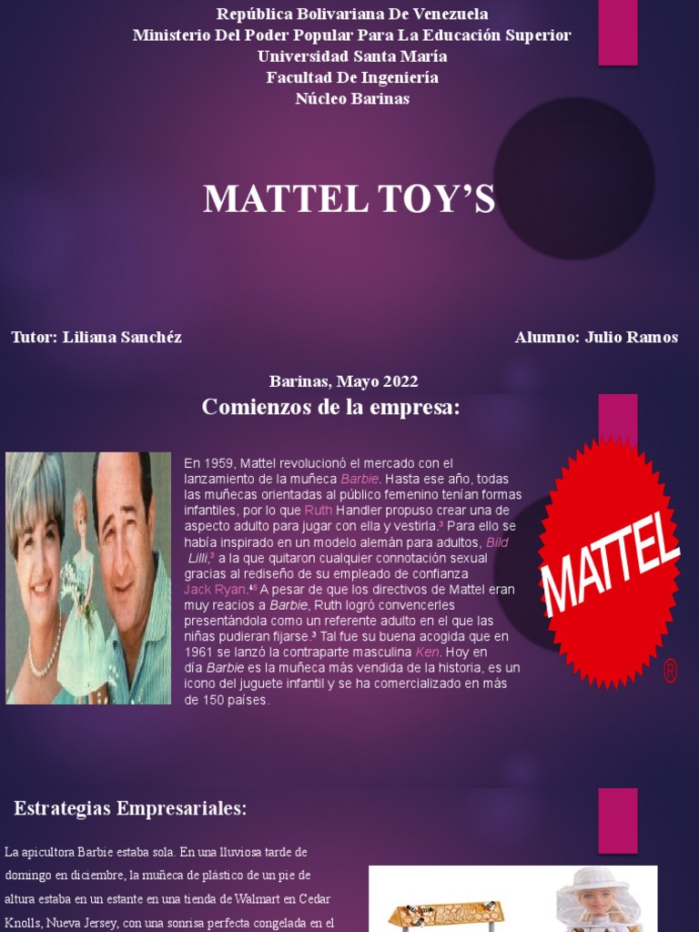 Planificación Estratégica Caso Mattel | PDF