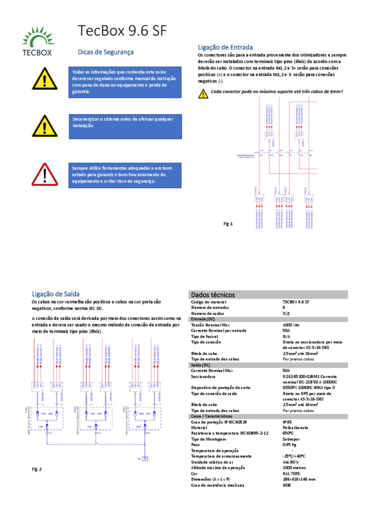 Manual TECBOX 9.6 | Download grátis PDF | Eletricidade | Engenharia Elétrica