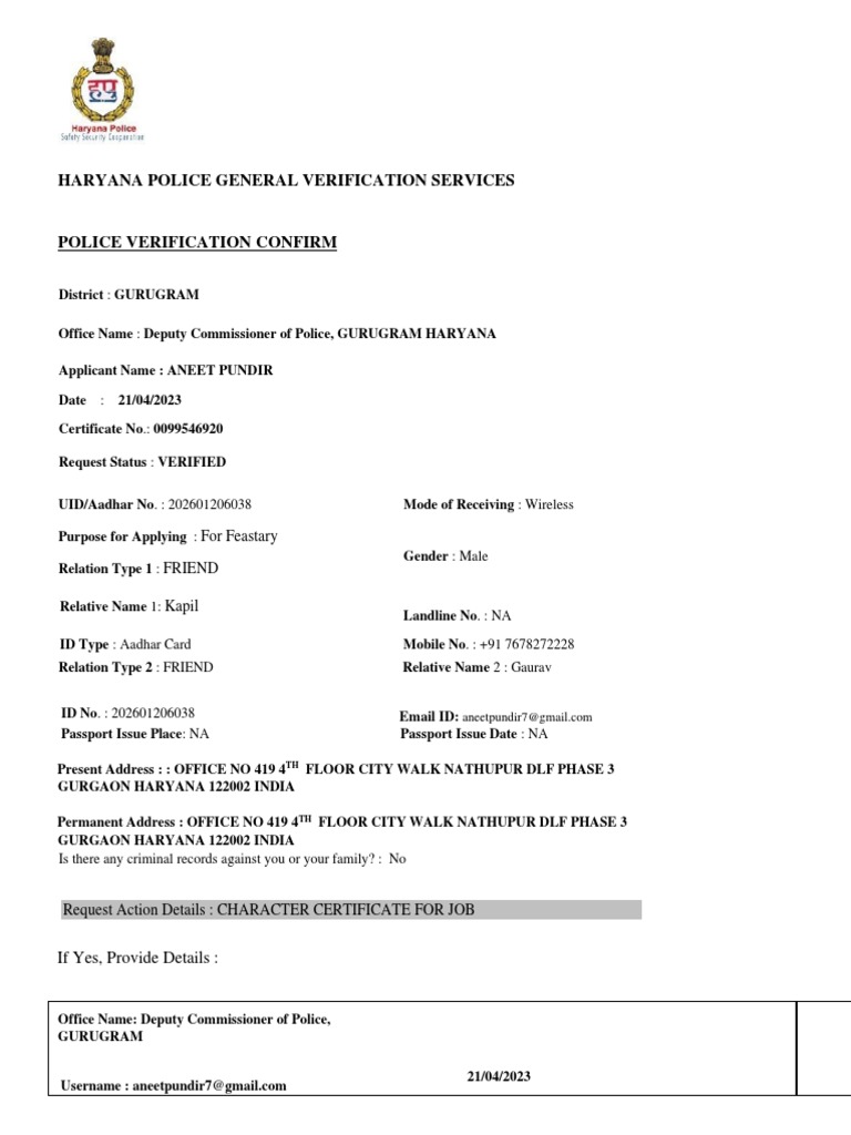 Aneet Pundir Haryana PCC | PDF
