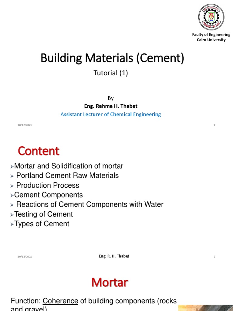 Cement 2021 | PDF | Cement | Mortar (Masonry)