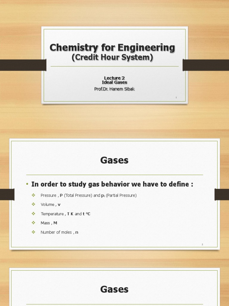 Lecture 2 Without Audio | PDF | Gases | Mole (Unit)