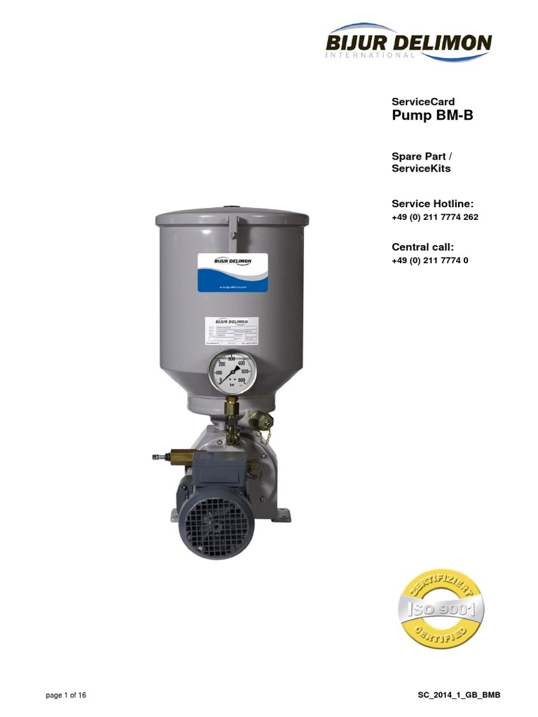 BMB Pump Spare Parts Overview | PDF | Pump | Valve