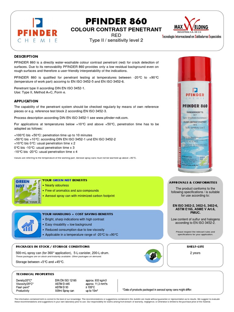 Pfinder 860 Pi En V6 Max Welding Pdf Nondestructive Testing Physical Sciences 