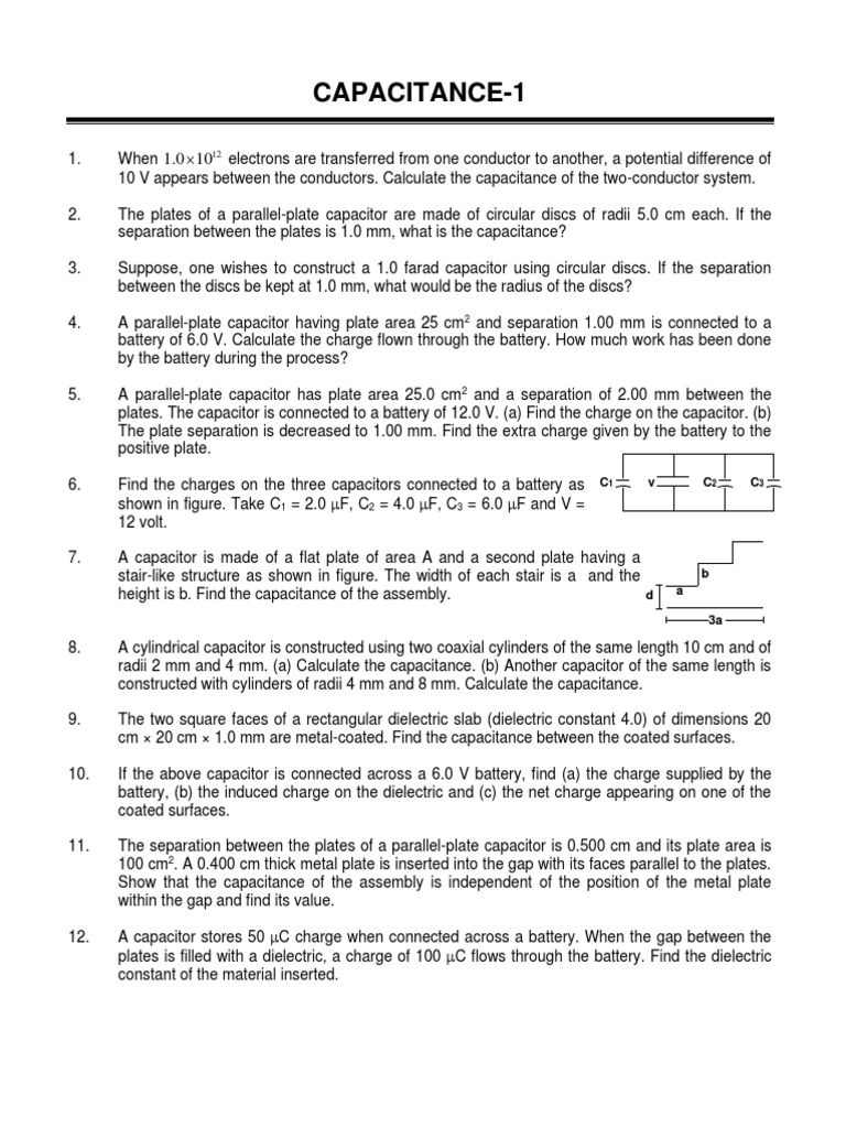 capacitor_. _calculating_capacitance_validated_Vikas_Agarwal_MT_Physics | PDF | Capacitor ...