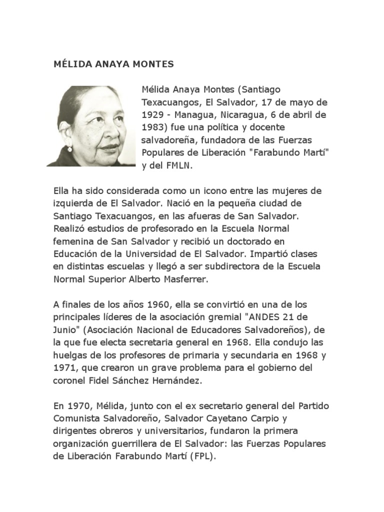 MÉLIDA ANAYA MONTES | PDF