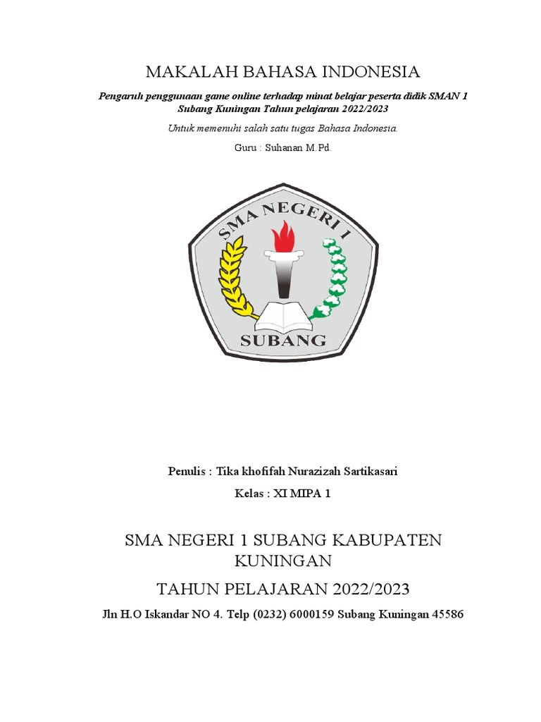 Proposal Penelitian Pengaruh Penggunaan Game (1) (1) - 3 | PDF Proposal Penelitian Pengaruh Penggunaan Game (1) (1) - 3 | PDF