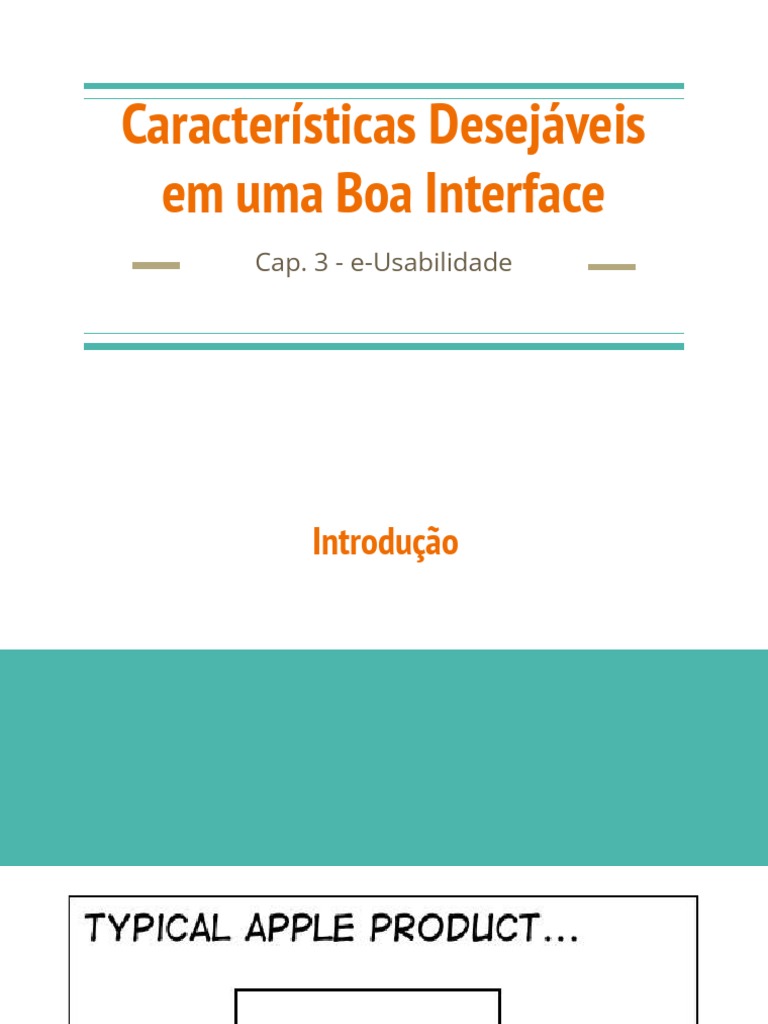 IHC2023 - Características Desejáveis em Uma Boa Interface - Cap 3 E-Usabilidade | PDF ...