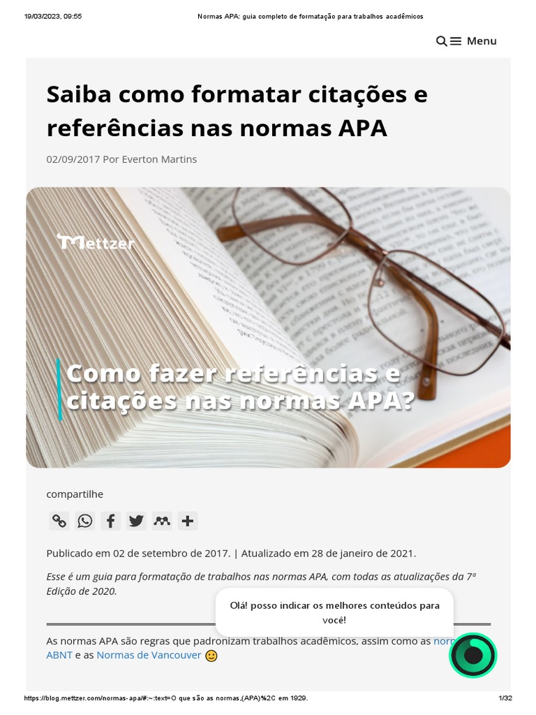Normas APA - Guia Completo de Formatação para Trabalhos Acadêmicos | PDF