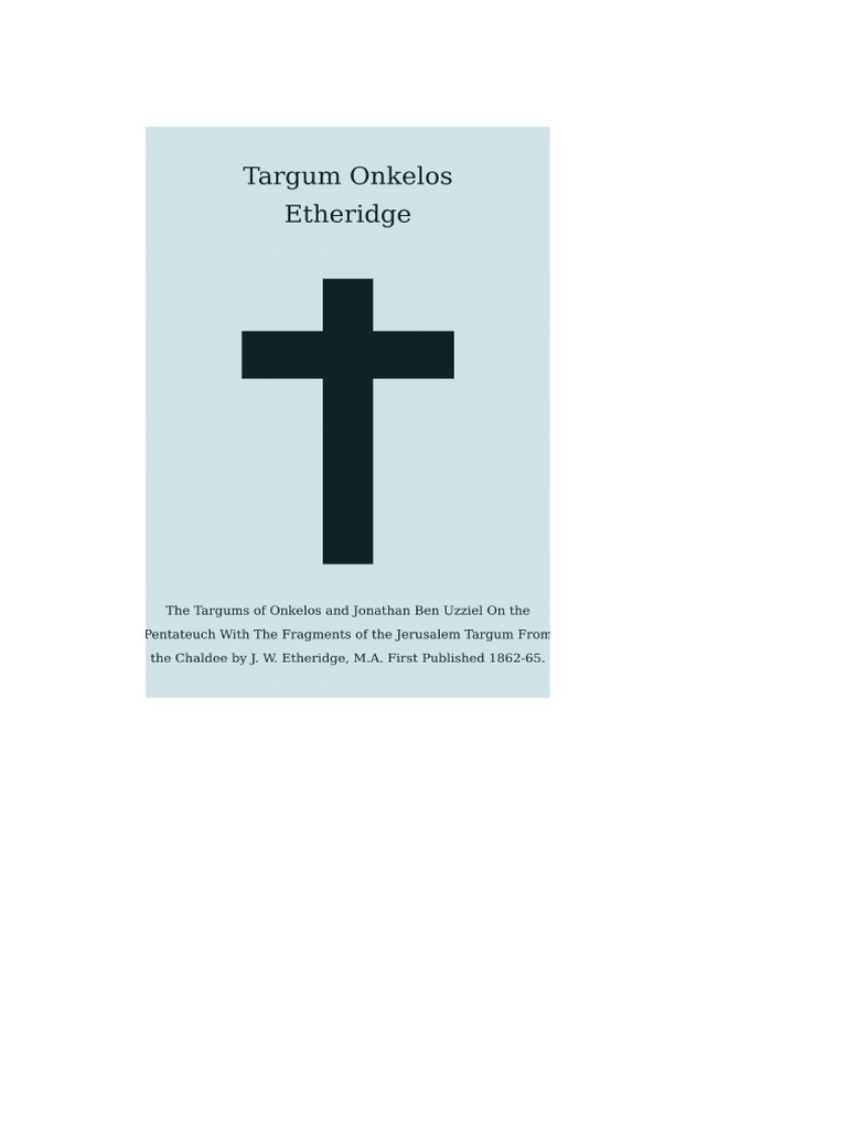 Targum Onkelos | PDF | Adam | Serpents In The Bible