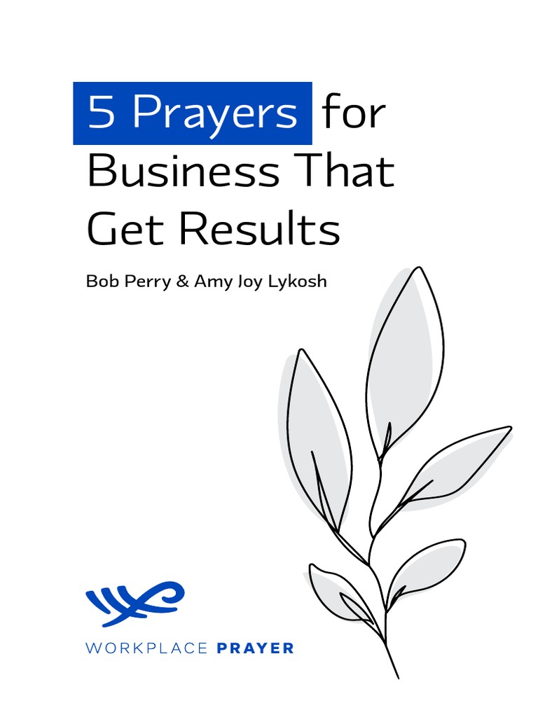 Five Prayers For Business FINAL | PDF | Prayer | Lord's Prayer