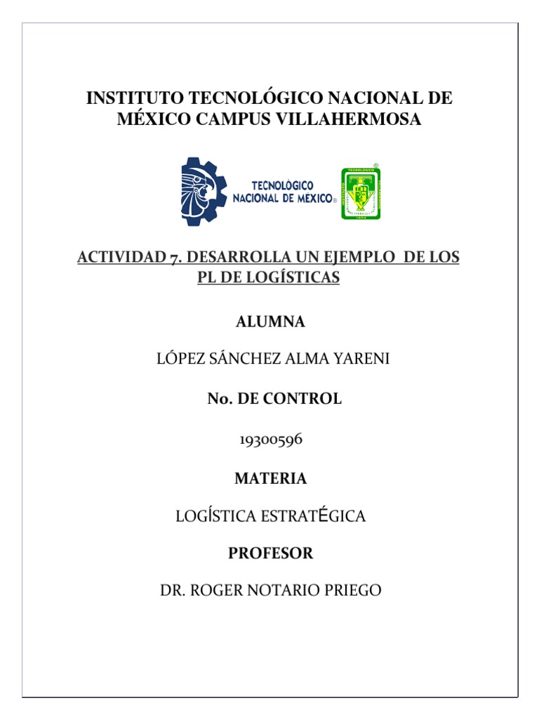 Ejemplo de Los PL | PDF | Logística | Outsourcing