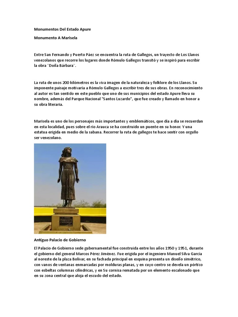 Monumentos Culturales del Estado Apure | PDF | Venezuela