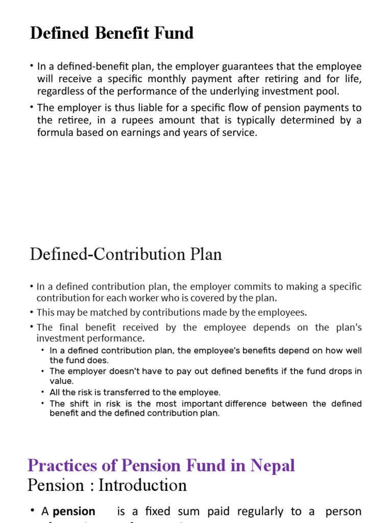 Pension Fund in Nepal | PDF | Pension | Defined Benefit Pension Plan
