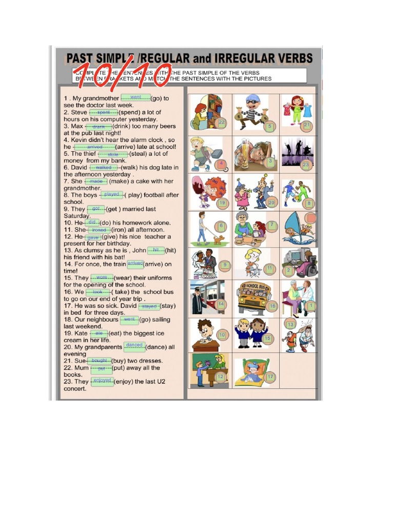 8C - SIMPLE PAST - Worksheet | PDF