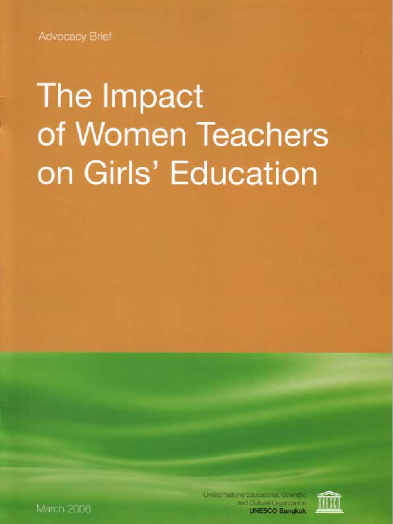 The Impact of Women Teachers On Girls Education | PDF | Gender Role ...