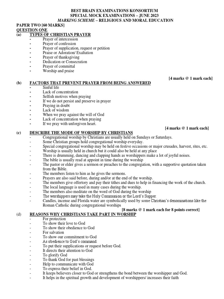 Rme Scheme | PDF | Prayer | Worship