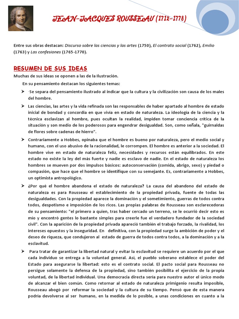 Hobbes Rousseau2 | PDF | Jean-Jacques Rousseau | Contrato social