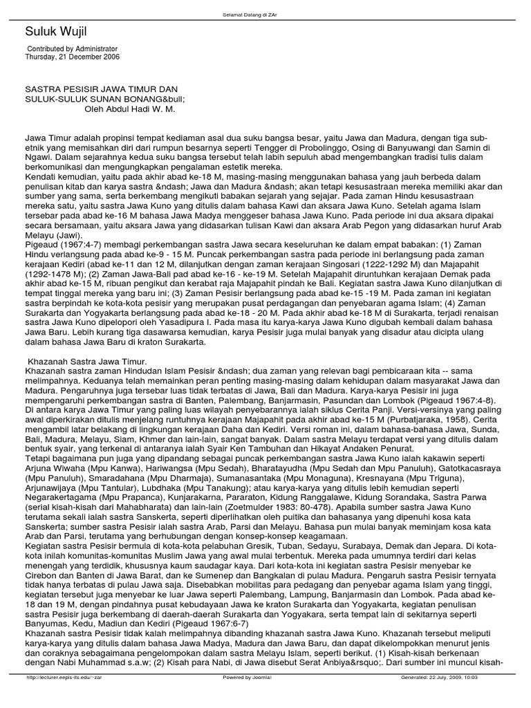 Suluk Wujil | PDF | Sejarah