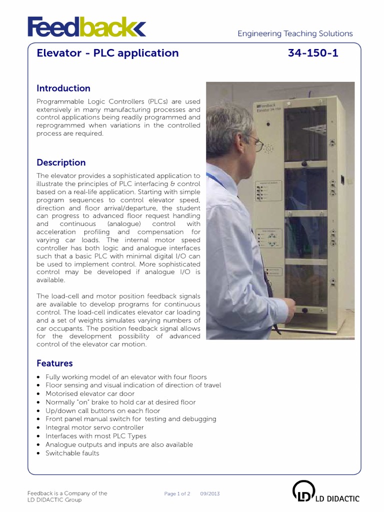 34-150-1 Datasheet Elevator 09 2013 | PDF