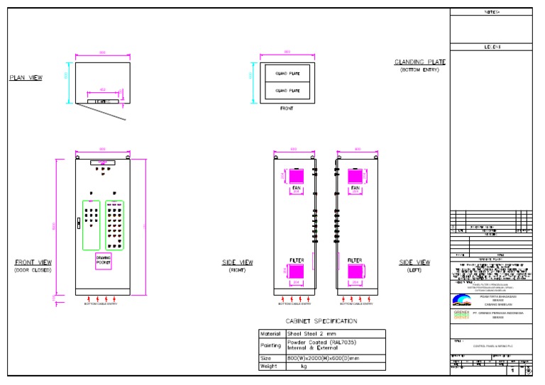 Control Panel CP-503 SPAM Babelan 1 Door V1 221112 - 1700 (2) - Layout1 | PDF | Electrical ...