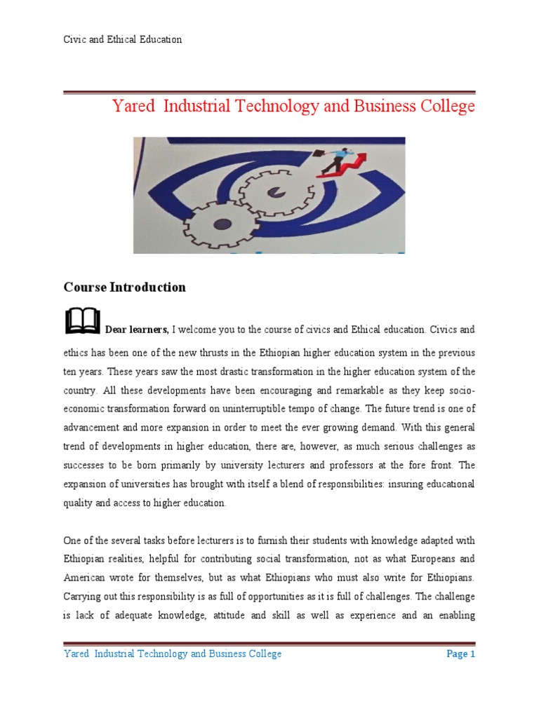 Civics And Ethical Education Distance Edited Pdf Morality