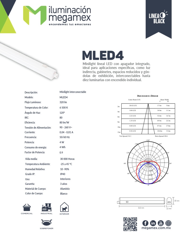 MLED4 Ficha Tecnica 2018 | PDF