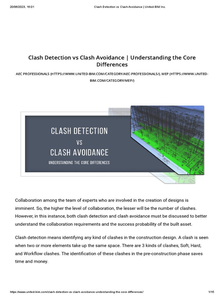Clash Detection vs Avoidance Explained | PDF | Building Information ...
