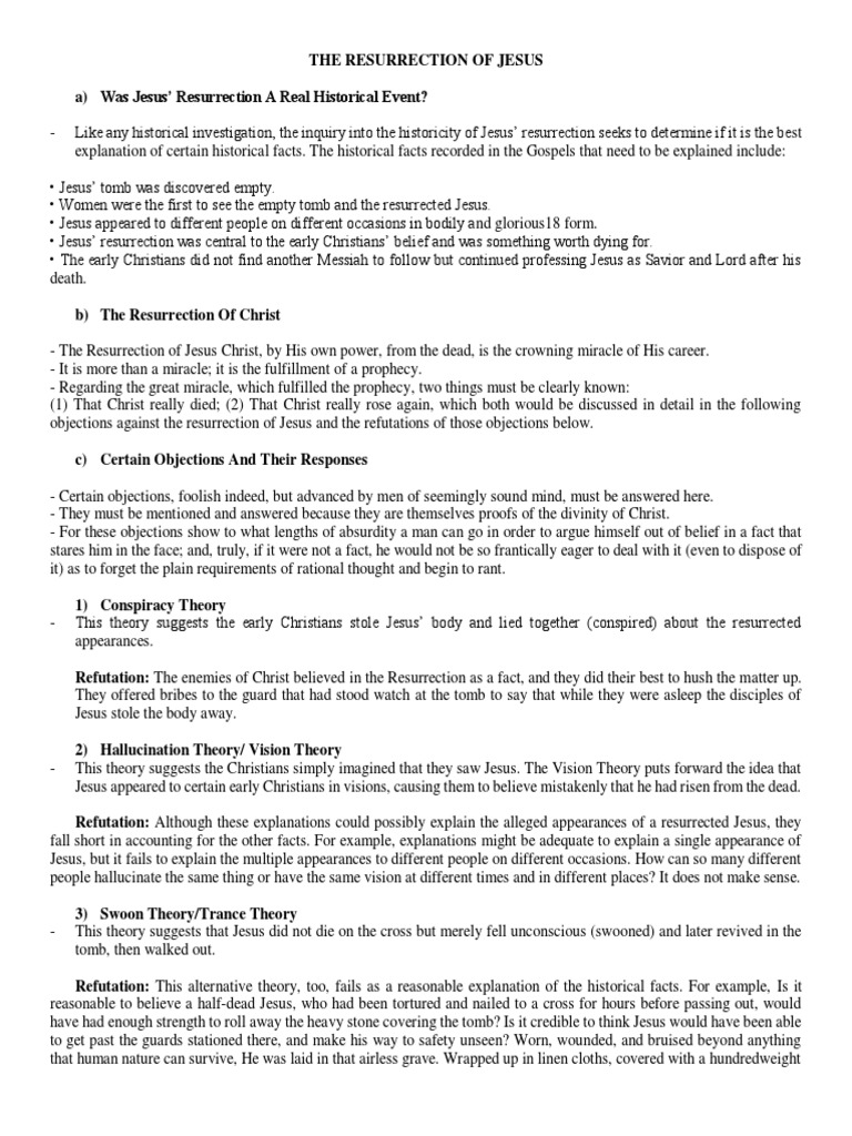 The Resurrection of Jesus | PDF | Resurrection Of Jesus | Jesus