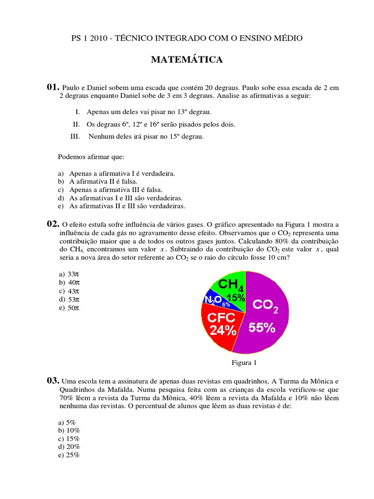 Prova Tecnico Integrado 2010 1 | PDF