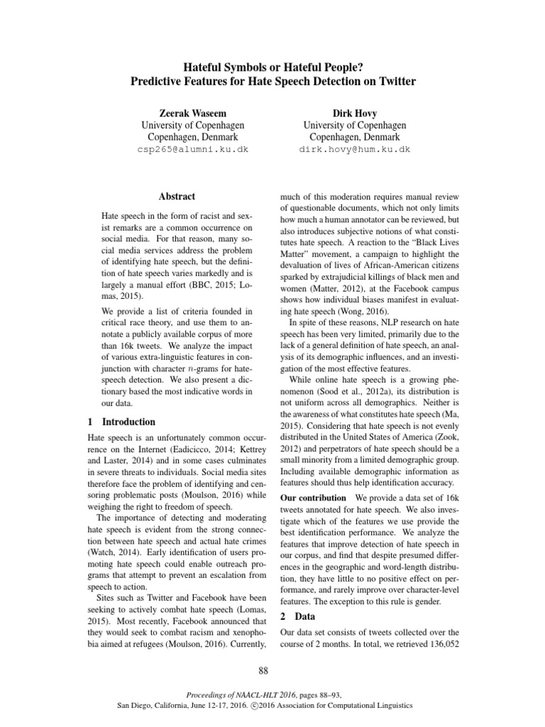 8 - Hateful Symbols or Hateful People Predictive Features For Hate ...