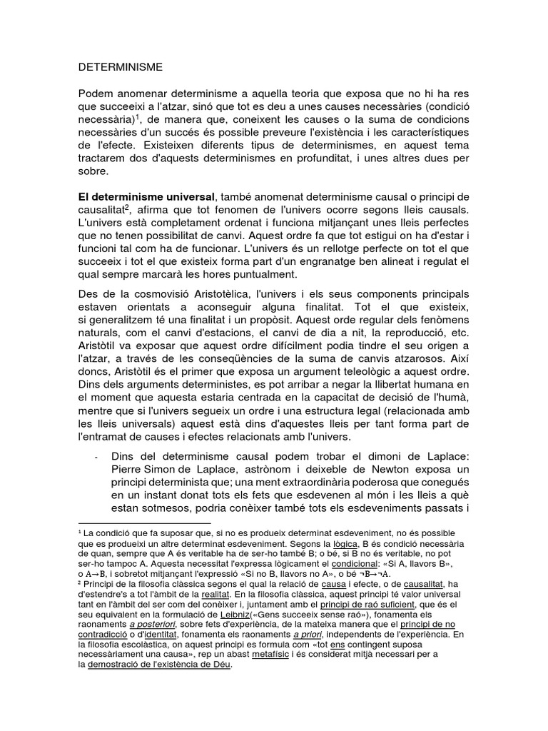 determinisme | PDF