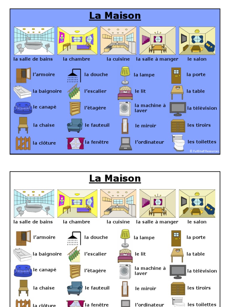 Vocabulaire de la Maison en Français | PDF