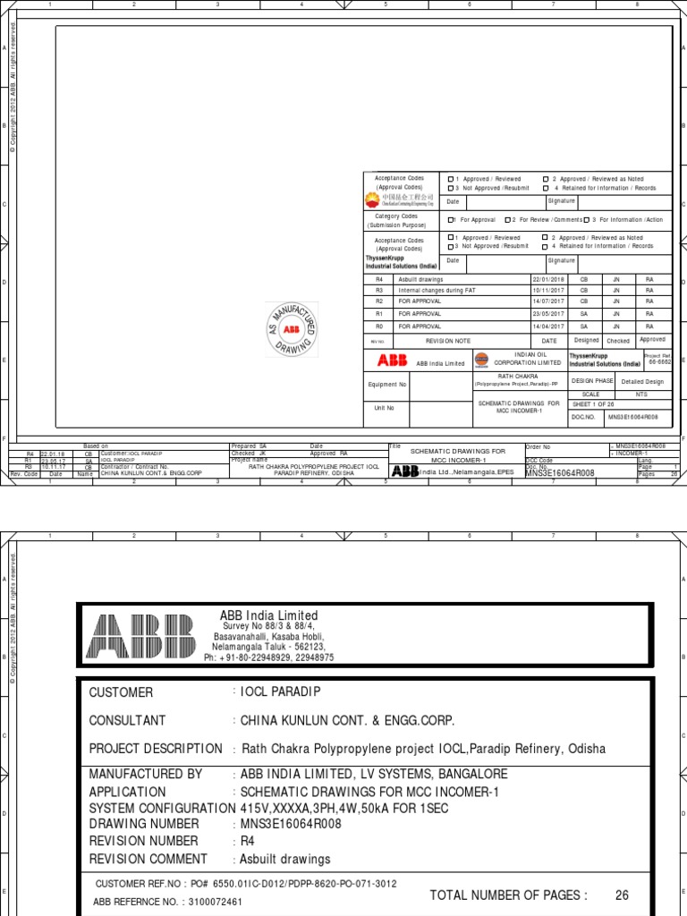 Common Schemes For DB'S& MCC's | PDF | Electrical Engineering | Electricity