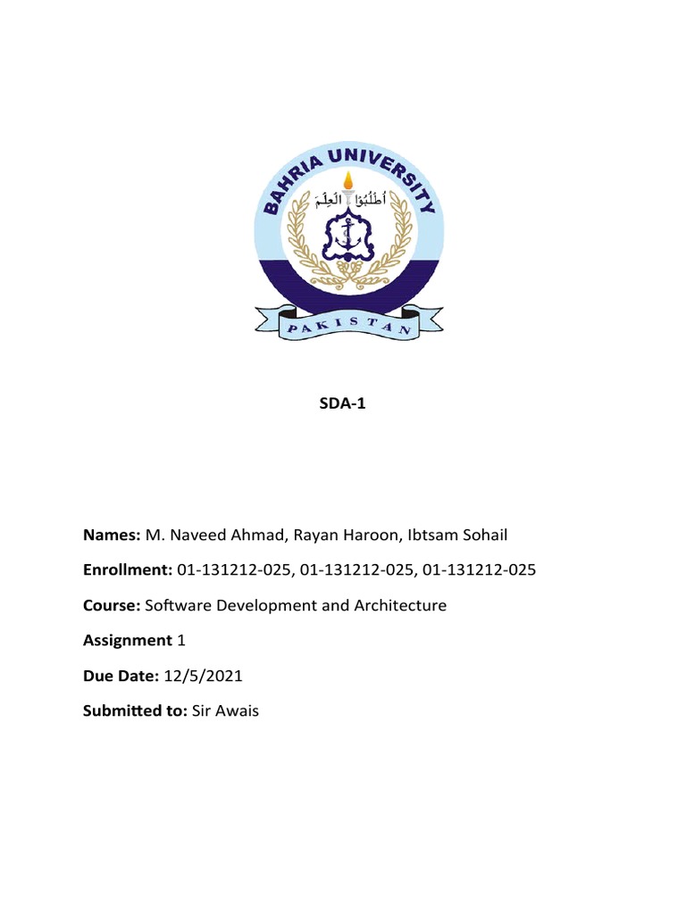 SDA Assignment 1 PDF | PDF