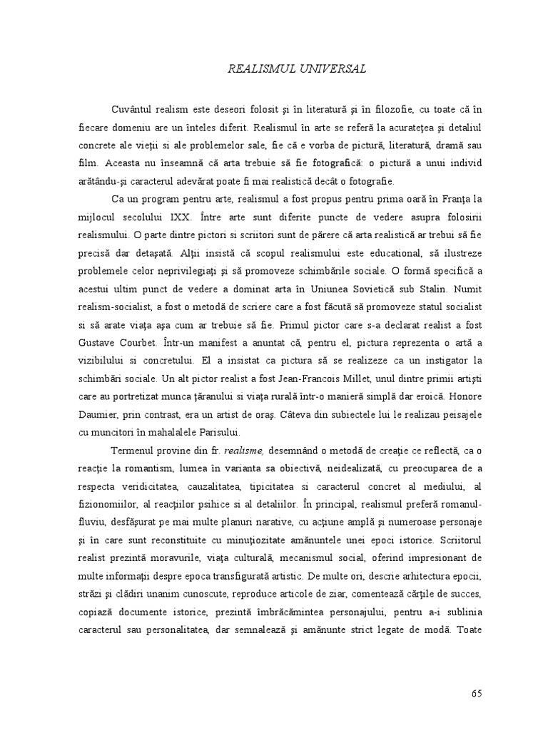 Realismul Universal | PDF