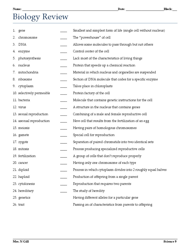 Biology Review 1 | PDF | Sexual Reproduction | Reproduction