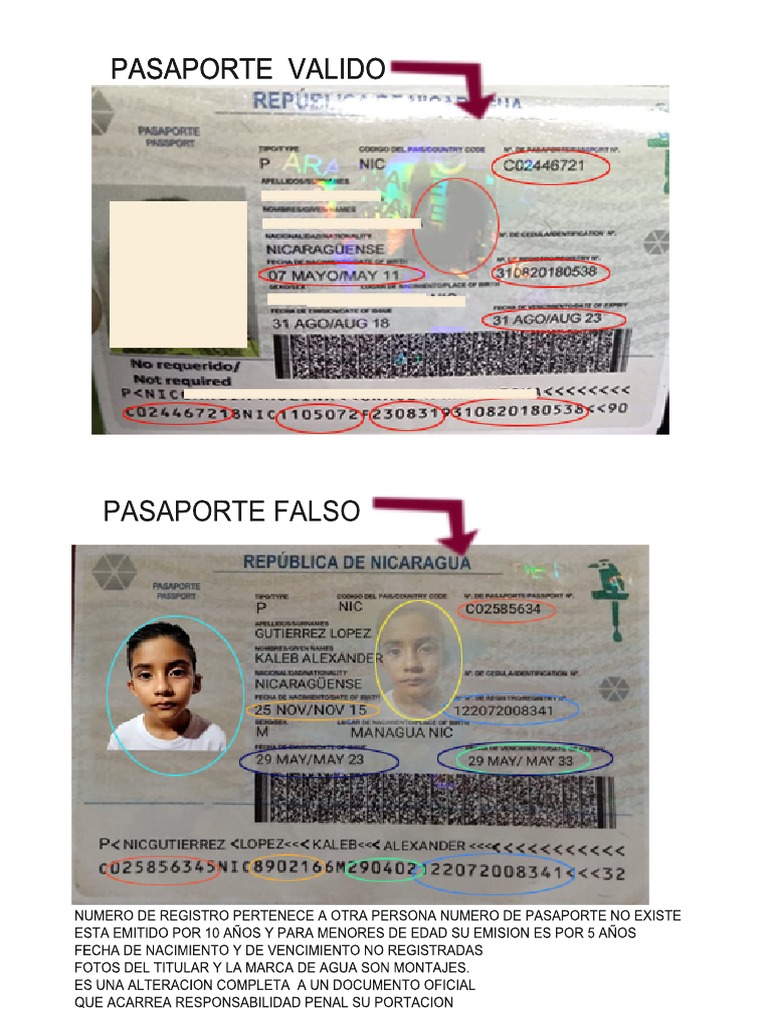 Pasaporte Falso y Valido | PDF